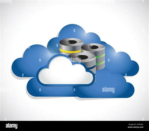 Cloud Computing And Servers Illustration Design Over A White Background Stock Vector Image And Art