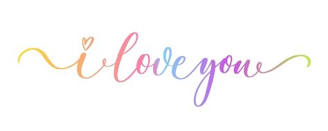 I Love You Continuous Line Script Cursive Text I Love You Lettering