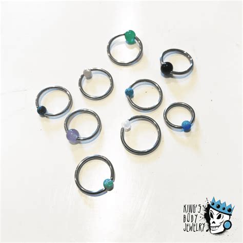 Septum Piercing Captive Bead Rings King S Body Jewelry Kings Body Jewelry