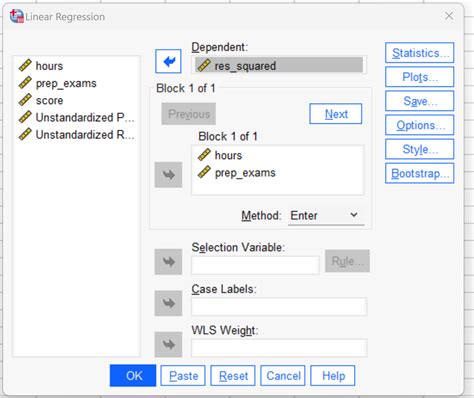 How To Perform A Breusch Pagan Test In Spss