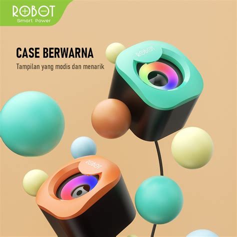 Jual Robot Rs180 Speaker Multimedia Portable Usb Speaker Rgb 4w