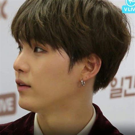 Scar From Yoongis Ear Injury Yoongi Min Yoongi Bts Yoongi