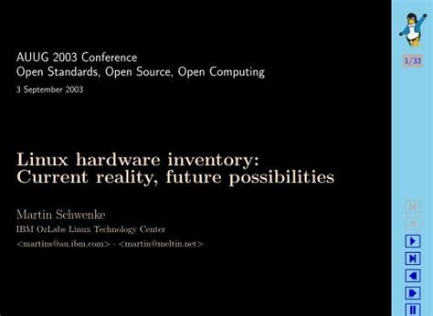 Linux Hardware Inventory Current Reality Future Possibilities