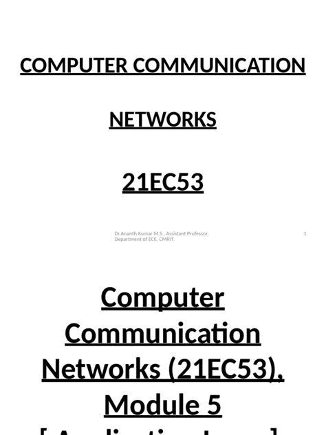 Module5 21ec53 Computer Communication Networks Ason 28 01 2024 Pdf