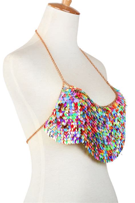 Wholesale Colour Sexy Patchwork Chains Backless Halter Tops K68270 1 Online