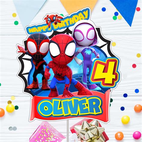 Printable Spidey And His Amazing Friends Cake Topper Etsy Uk