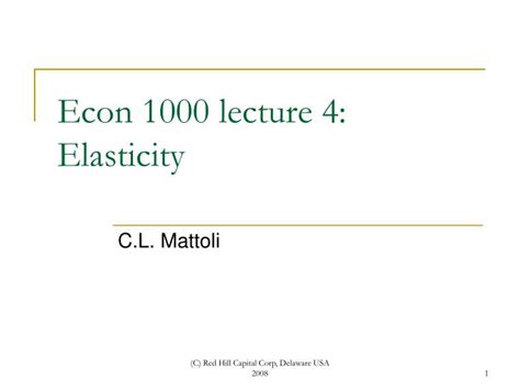 Ppt Econ 1000 Lecture 4 Elasticity Powerpoint Presentation Free