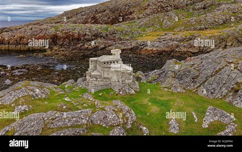 Hermits Castle Achmelvich Sutherland Scotland A Small Concrete