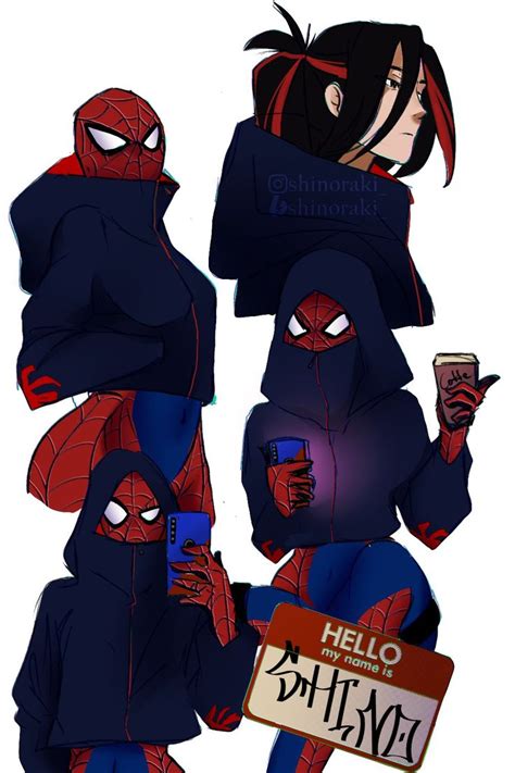 Spider Man Into The Spider Verse Oc Shinoraki Spider Verse Spiderman Man