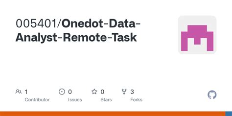 Github 005401 Onedot Data Analyst Remote Task