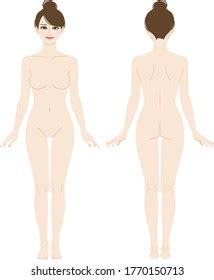 Naked Woman Full Body Illustration Stock Vector Royalty Free Shutterstock