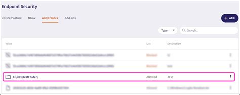 Endpoint Security Allowlist And Blocklist