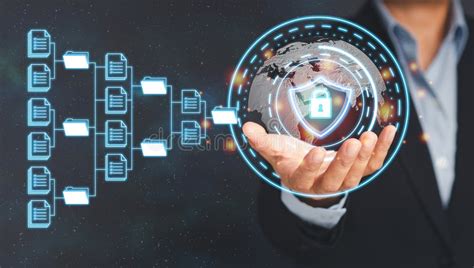 Document Management System Dms And Security Concept Stock Illustration Illustration Of