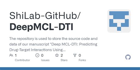 GitHub ShiLab GitHub DeepMCL DTI The Repository Is Used To Store The Source Code And Data Of