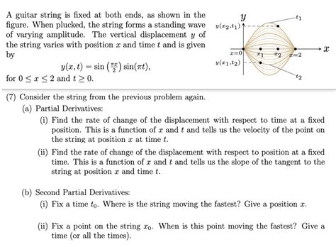 Solved A Guitar String Is Fixed At Both Ends As Shown In