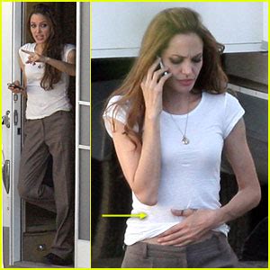 Angelina Jolie On The Set Of Wanted Angelina Jolie Brad Pitt Celebrity Babies Maddox
