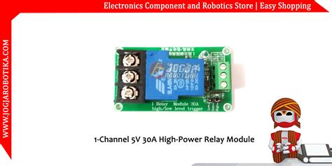 1 Channel 5V 30A High Power Relay Module Toko Komponen Elektronik Listrik LED Dan Robotika