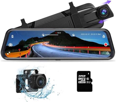 Rear View Monitor 10 Mirror Dash Cam Full Touch Screen