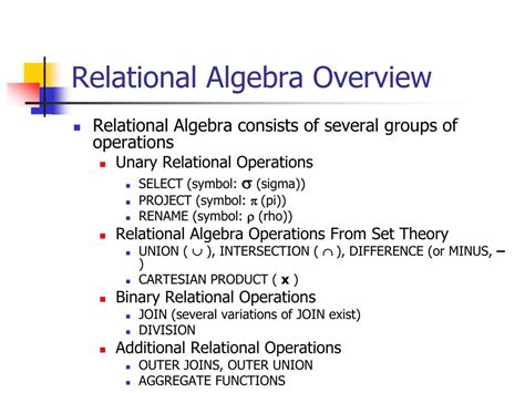 PPT Chapter 6 The Relational Algebra PowerPoint Presentation Free Download ID 5371299