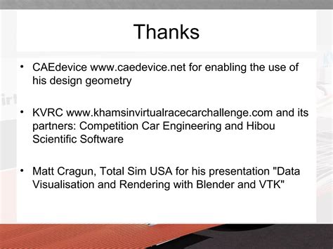 Openfoam Visualisation Rendering Using Blender Ppt