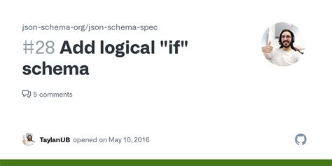 Add Logical If Schema · Issue 28 · Json Schema Orgjson Schema Spec · Github