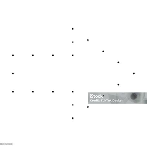 Arrow Shape Dotted Symbol Vector Icon For Creative Graphic Design Ui Element Stock Illustration