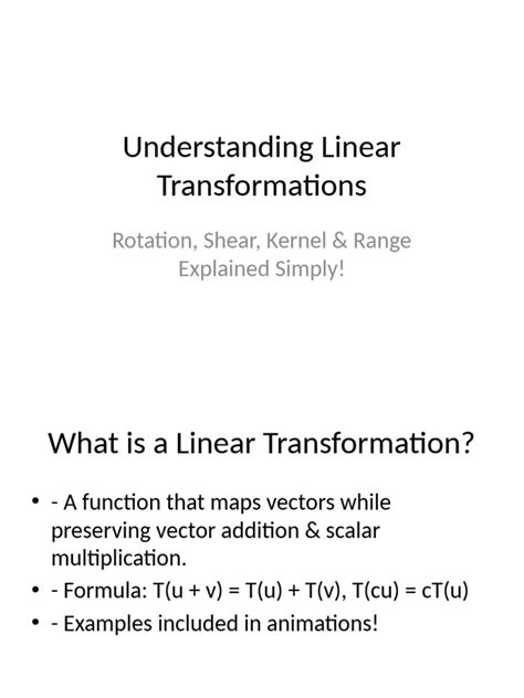Lineartransformationspresentation Pdf