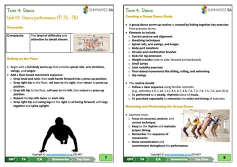 Grade 7 Creative Arts Term 4 Top Class Summaries