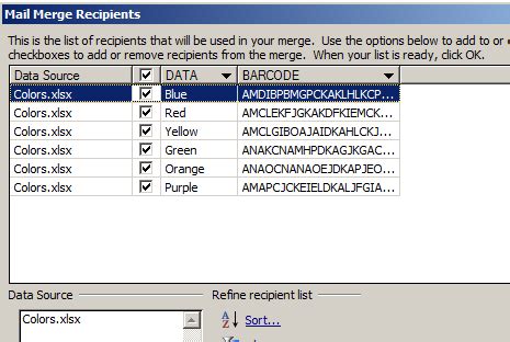 How To Perform A Mail Merge From Excel To Word Using D Barcodes