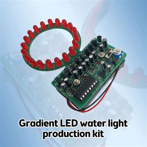 Led Flashing Lights Soldering Practice Board Cd4017 Water Flowing Led Diy Kit For Smd Smt
