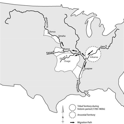 Approximate Distribution Of Dhegihan Group Tribes Adapted From Download Scientific Diagram