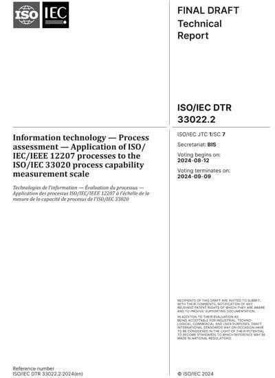 ISO IEC FDIS DTR 33022 2 2024 Information Technology Process Assessment Application Of ISO