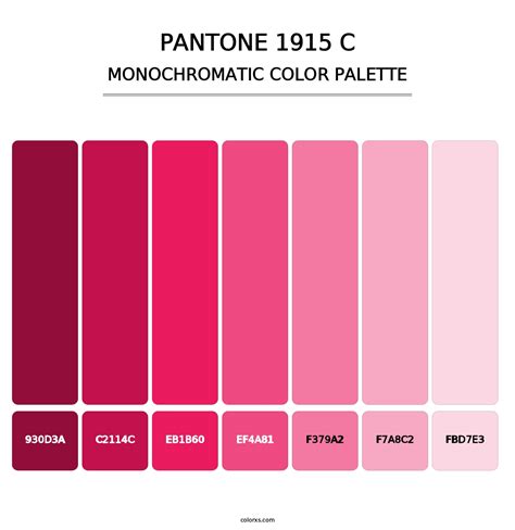 Pantone 1915 C Color Palettes