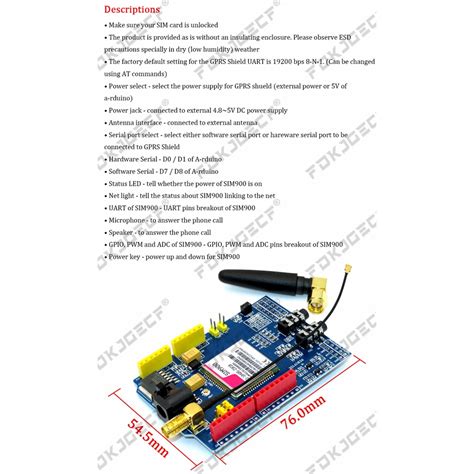 Sim900a Sim900 V40 Gprsgsm Shield Development Board Quad Band Module For Arduino Compatible