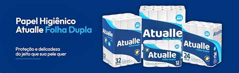 Atualle Papel Higiênico 20m Folha Dupla Neutro 12 Rolos Br