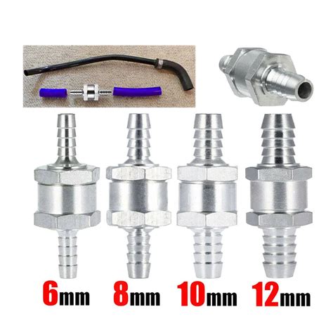 알루미늄 단방향 체크 밸브 디젤 가솔린 압력 02 6 Bar 연료 수증기 공기 진공 6mm 8mm 10mm