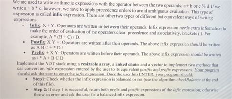Solved We Used To Write Arithmetic Expressions With The