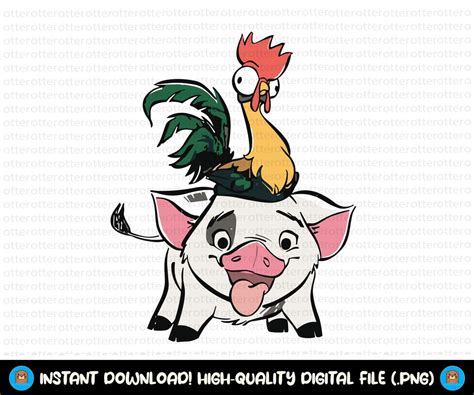 Retro Pua And Heihei Moana Png Moana Png Pua And Heihei Png Pua Png Hei Hei Png Pua And