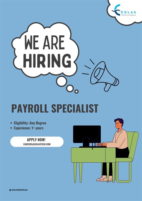 Eolas Technologies On Linkedin Payrollspecialist Joinourteamnow Wearehiring Eolastech Mahe