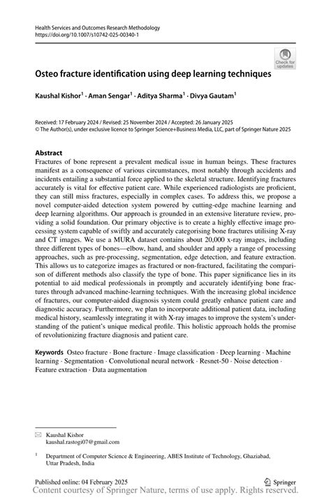 Osteo Fracture Identification Using Deep Learning Techniques