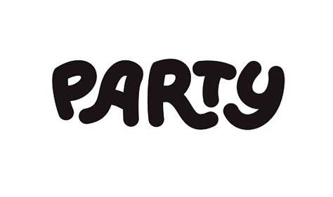 파티 벡터 디자인 요소 포스터 전단지 배너 텍스트 초대합니다 평면 스타일 검은색과 흰색 디자인 서식 파일입니다 아이 들 파티 생일 다른 당사자의 만화 스타일 상징 벡터