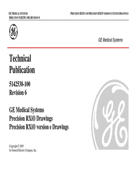 Ge Precision Rxi® Drawings Pdf