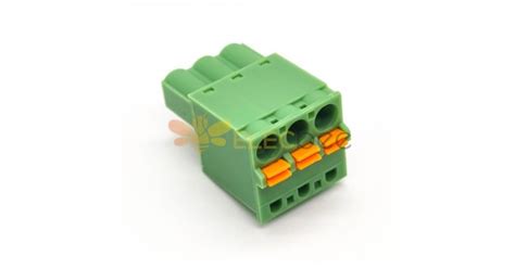 Pluggable Terminal Block Connector Spring Pcb Green Vertical Type