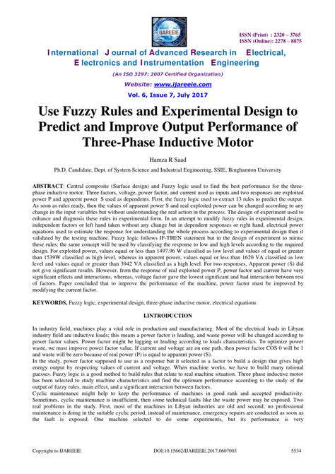 Pdf Use Fuzzy Rules And Experimental Design To Predict And Improve