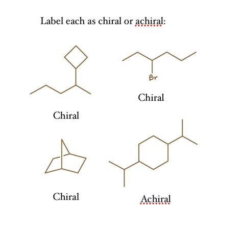 Answered Label Each As Chiral Or Achiral Chiral Bartleby