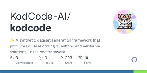 GitHub KodCode AI Kodcode A Synthetic Dataset Generation Framework That Produces Diverse