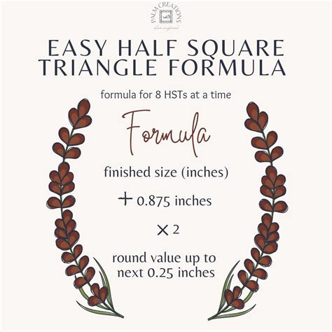 Easy Half Square Triangle Formula Triangle Formula Half Square Triangle Triangle