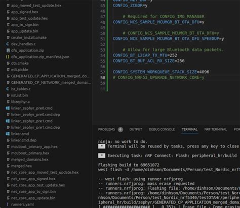 why does nrf5340 not detect bluetooth when adding config nrf53 upgrade network core y to the prj