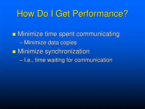 Ppt Performance Oriented Mpi Overview Maximizing Mpi Functionality For Enhanced Performance