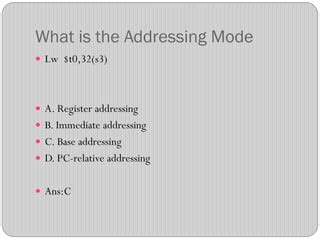 Unit I Ca Mips Addressing PDF